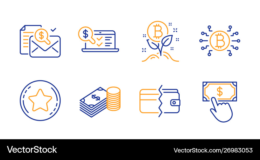 Accounting report online and payment Royalty Free Vector