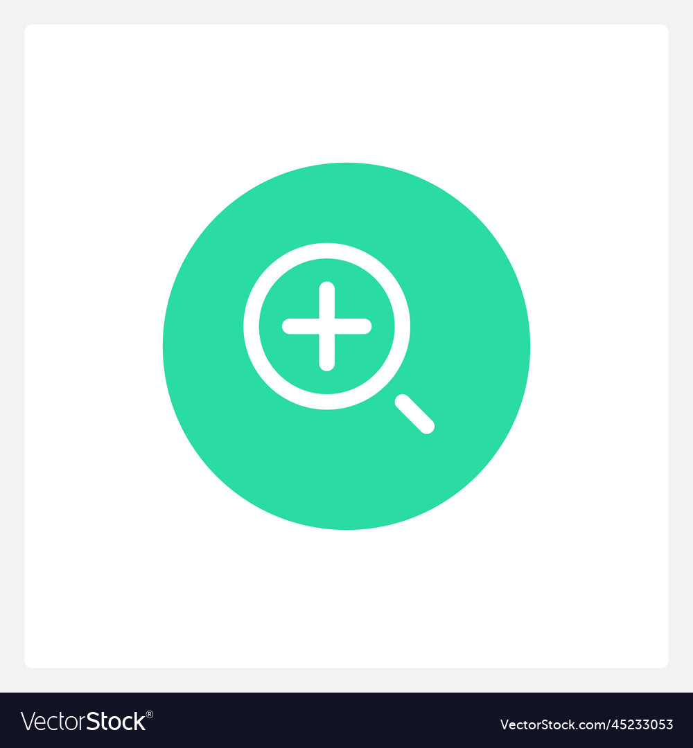 Active zoom plus button ui element template Vector Image