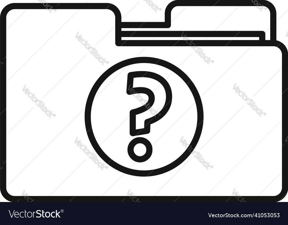 Folder request icon outline document Royalty Free Vector