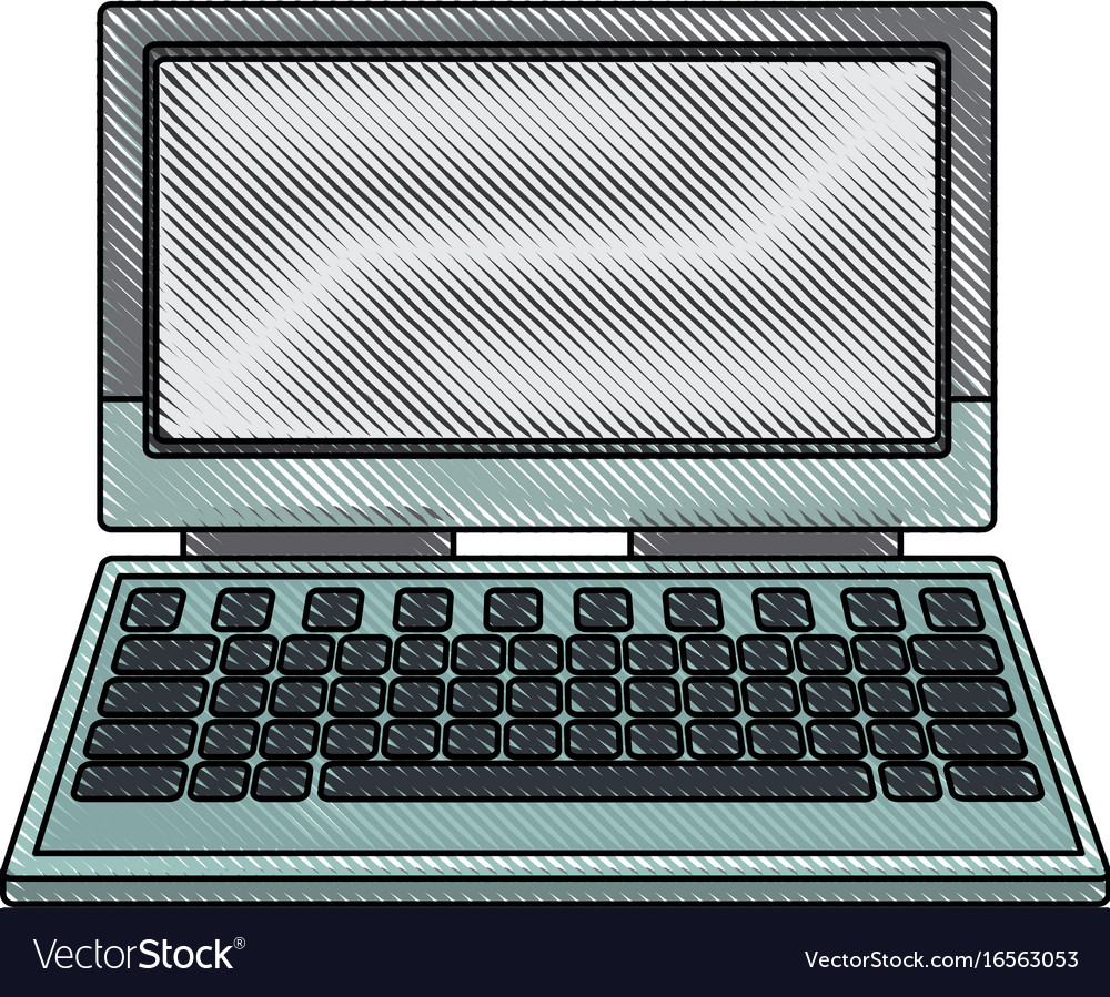 Laptop computer device technology wireless Vector Image