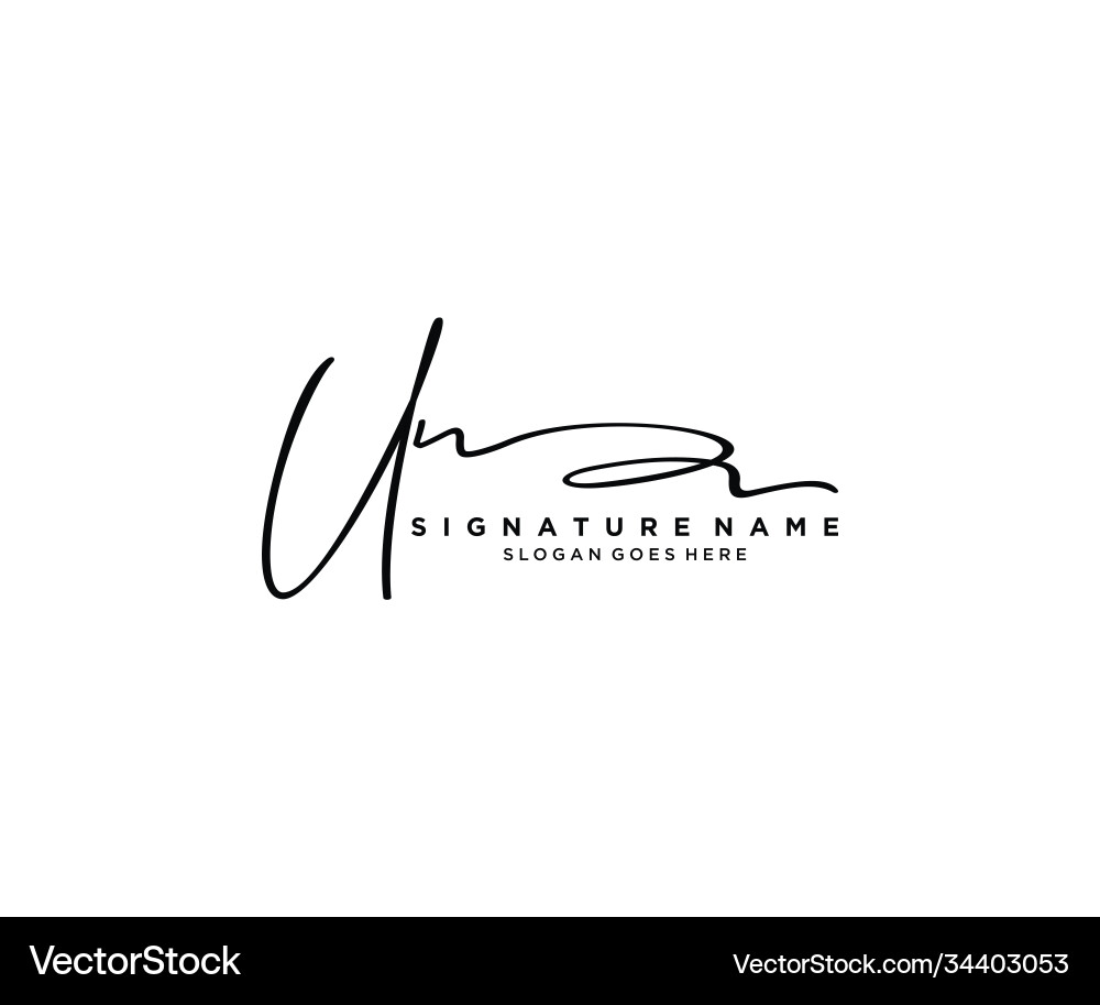 Letter un signature logo template Royalty Free Vector Image