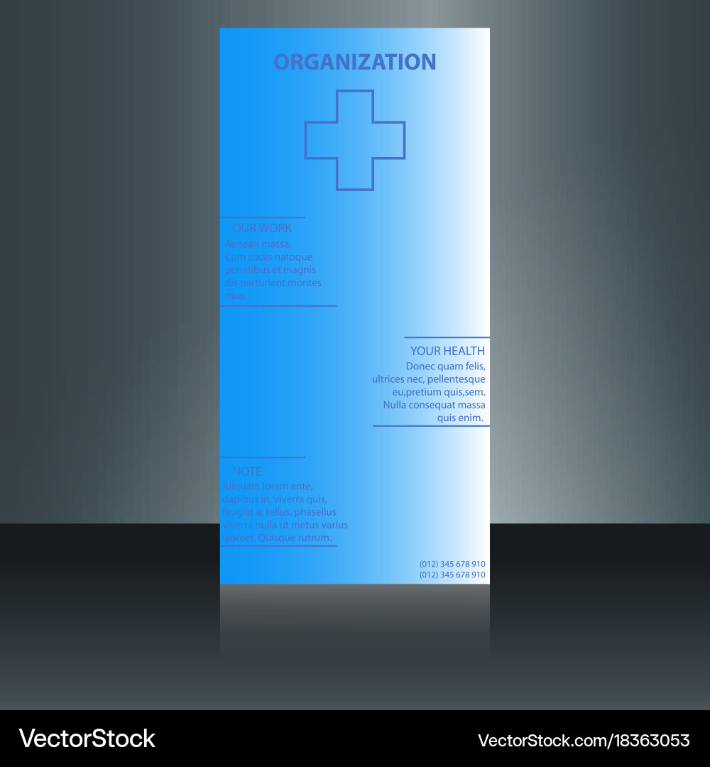 Medical brochure design template flyer Royalty Free Vector