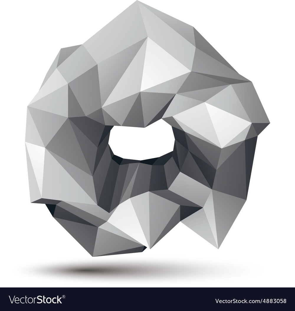 3d Abstract Design Object Polygonal Complicated Vector Image