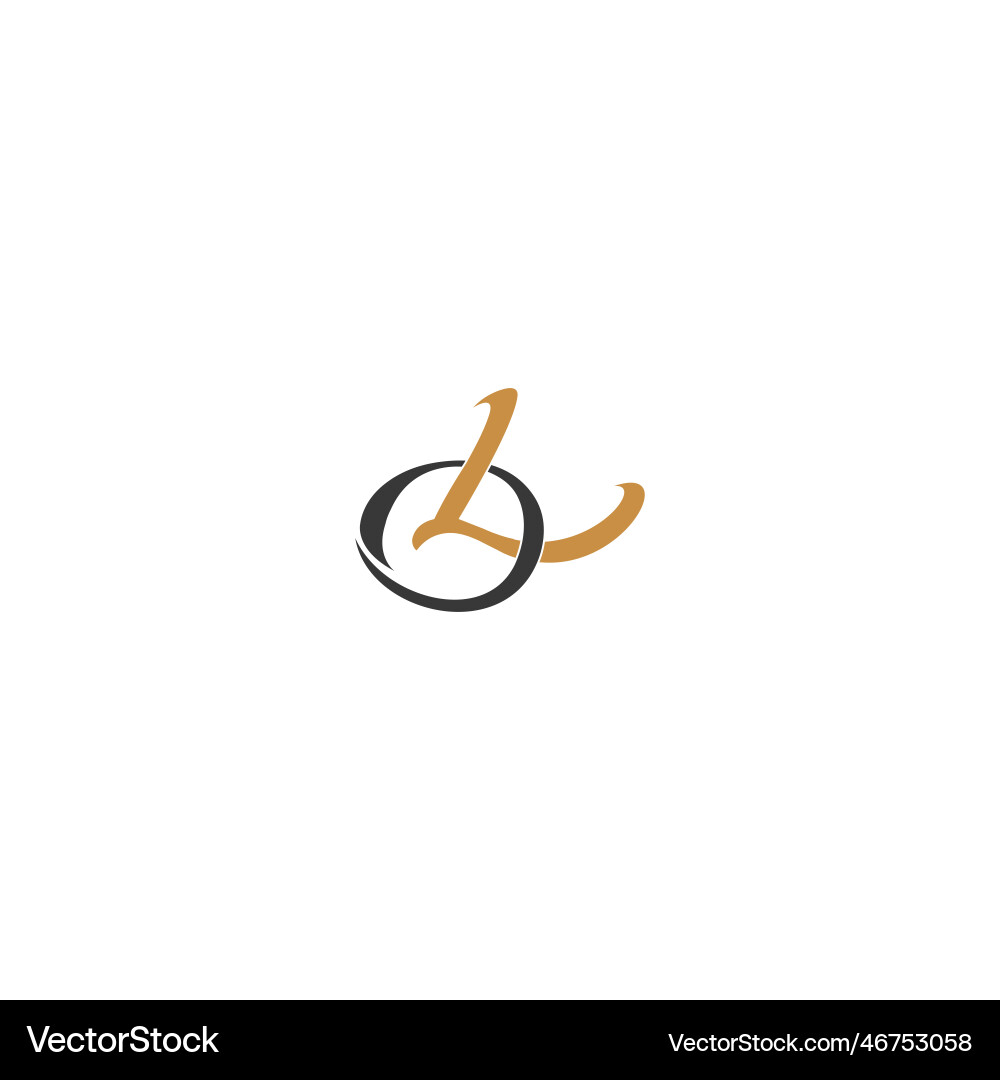 Alphabet initials logo ol lo o and l Royalty Free Vector