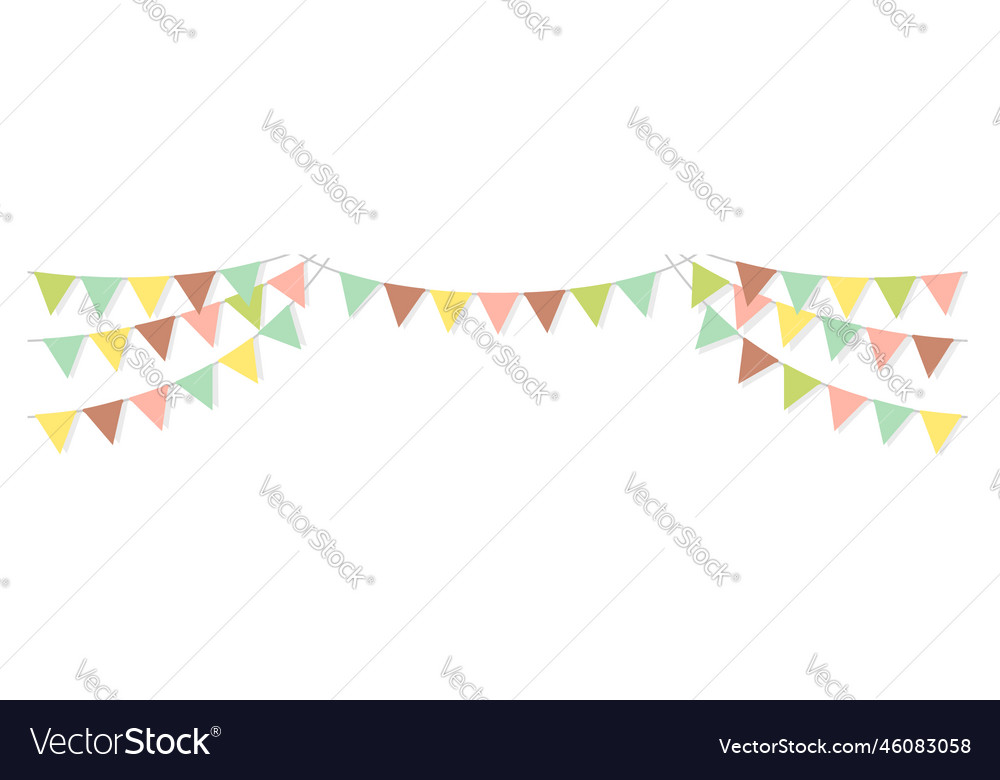 Bunting garland pennant flags decoration Vector Image
