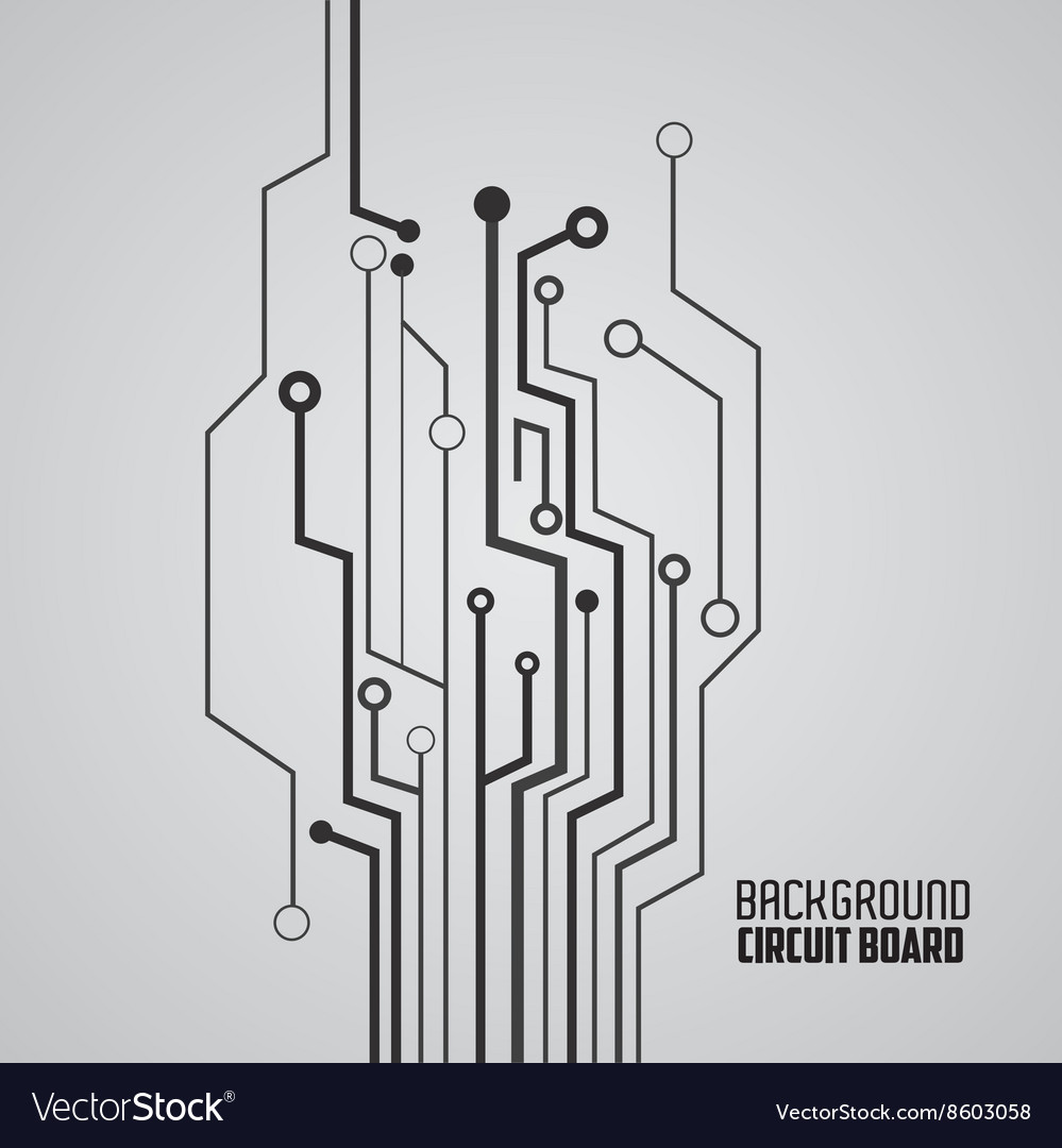 Circuit board design technology and electronic Vector Image