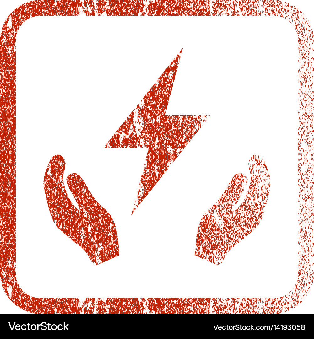 Electricity maintenance hands framed textured icon