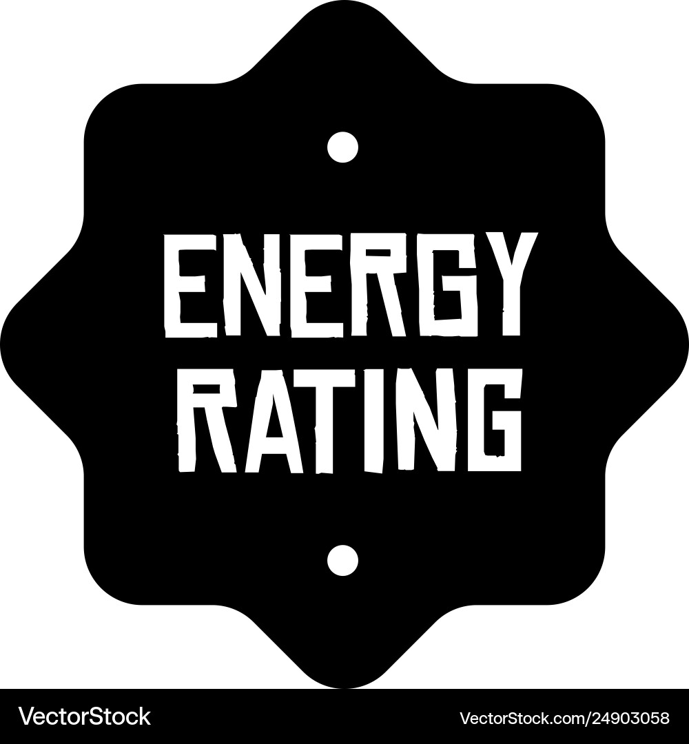 Energy rating stamp on white Royalty Free Vector Image