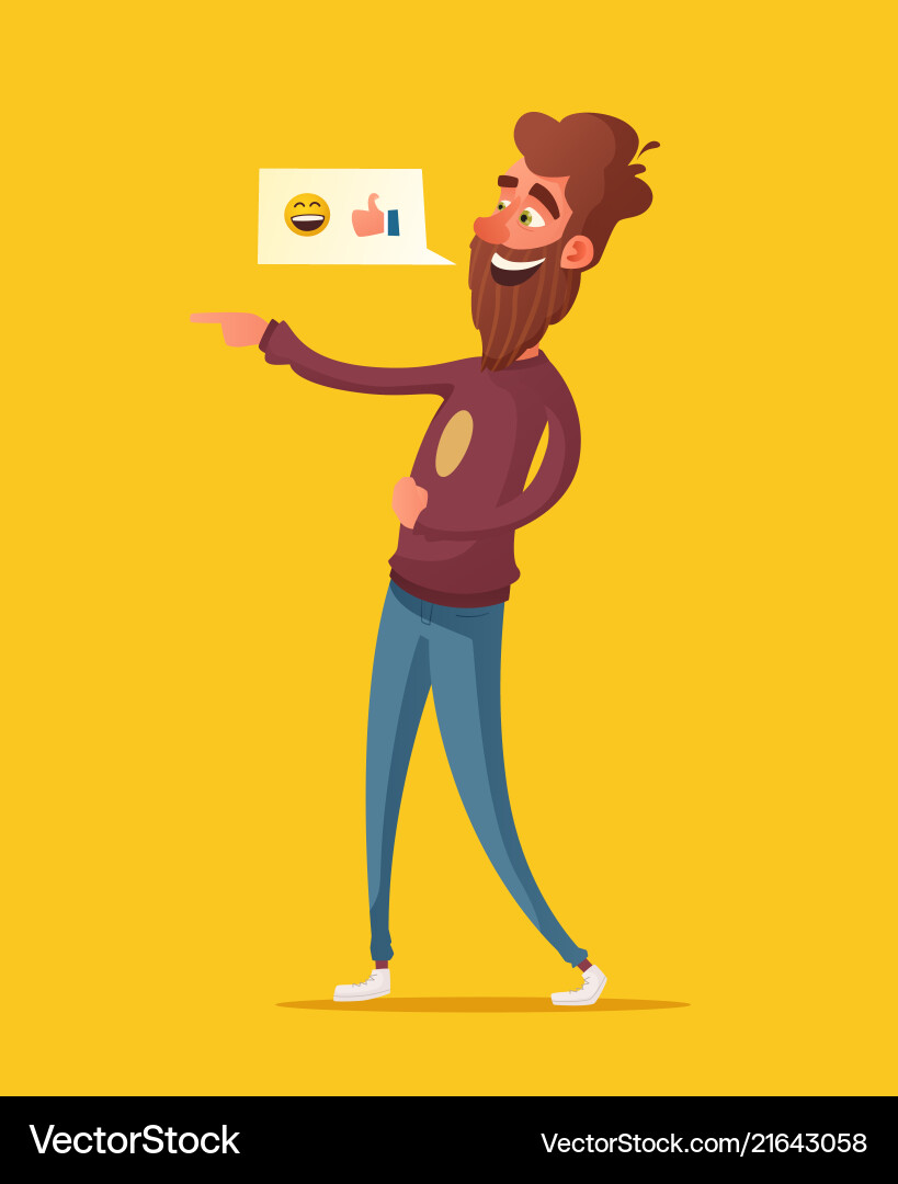 Funny joke loud laughing Royalty Free Vector Image