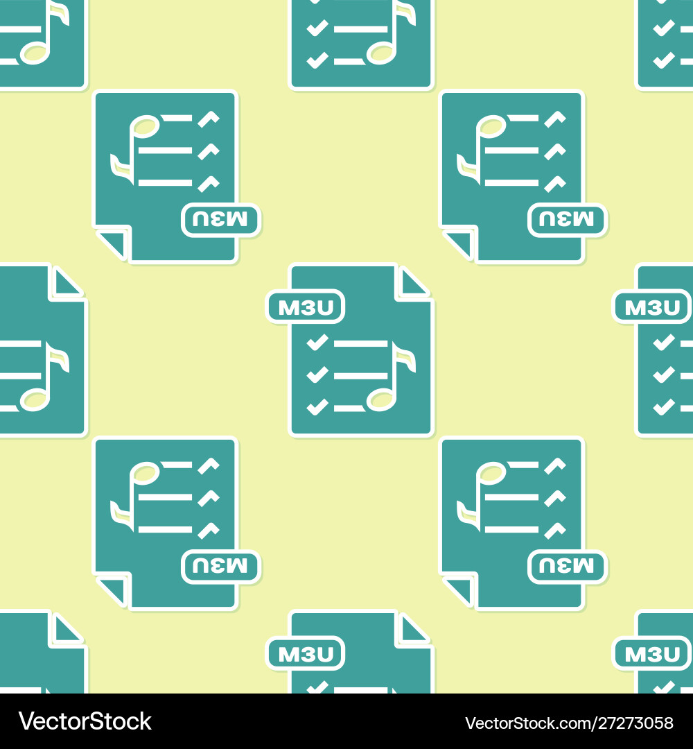 Green m3u file document download m3u button icon Vector Image