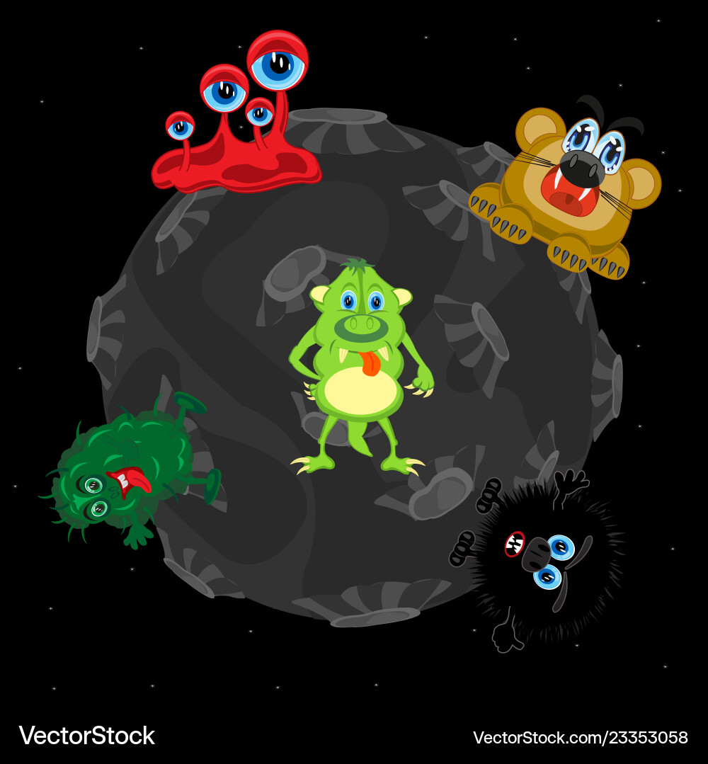 Planet in cosmos Royalty Free Vector Image - VectorStock