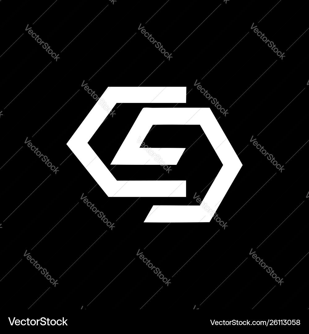 Simple cg ce cse csg initials company l Royalty Free Vector