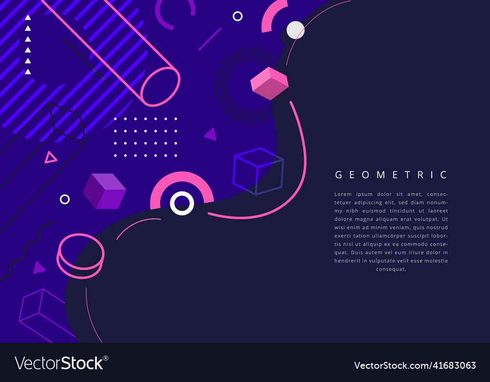 Abstract background flat design geometric Vector Image
