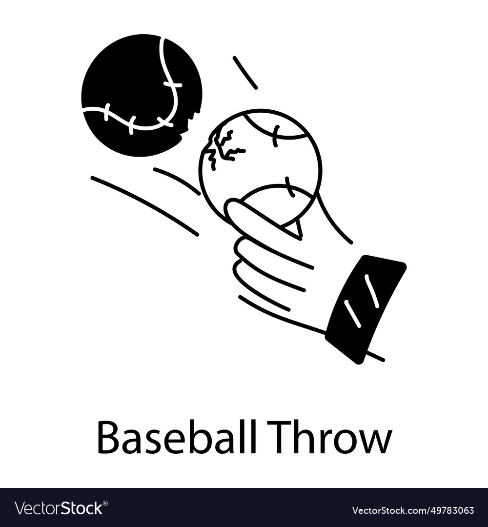 Baseball throw Royalty Free Vector Image - VectorStock