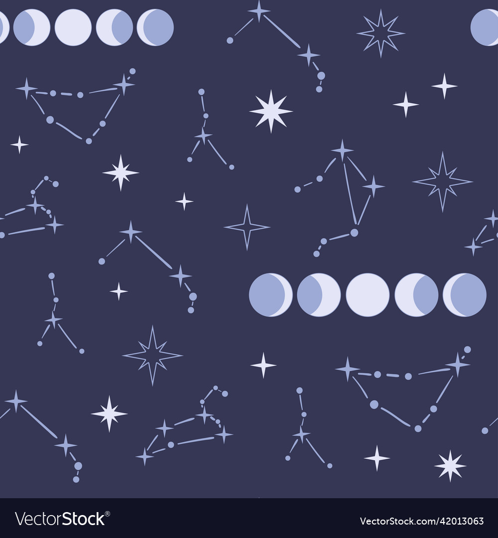 Boho witch and magic pattern with celestial Vector Image