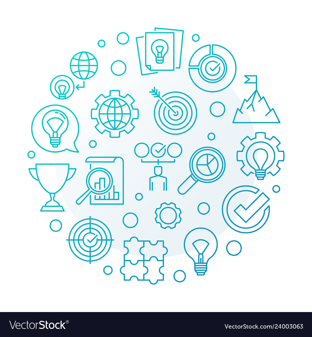 Business values blue round outline Royalty Free Vector Image Business values blue round outline Royalty Free Vector Image