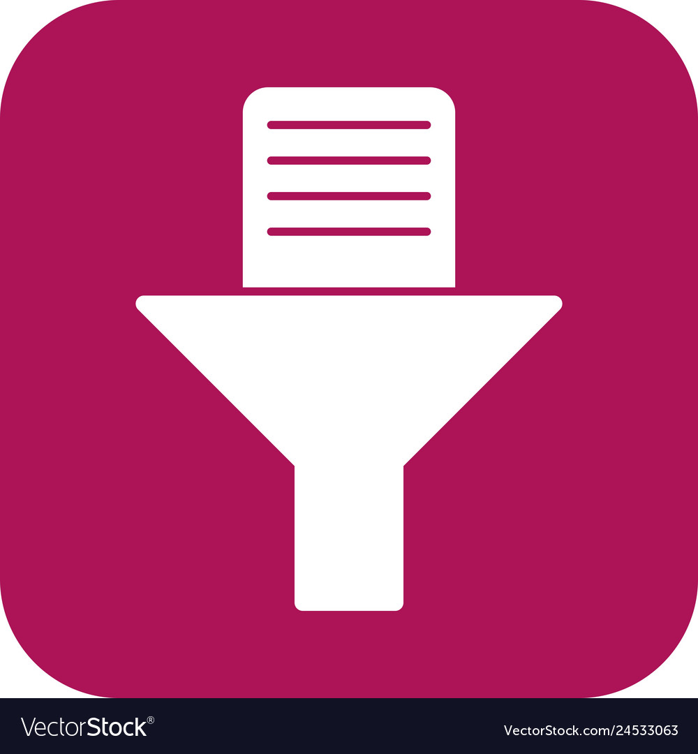 Document filter icon Royalty Free Vector Image