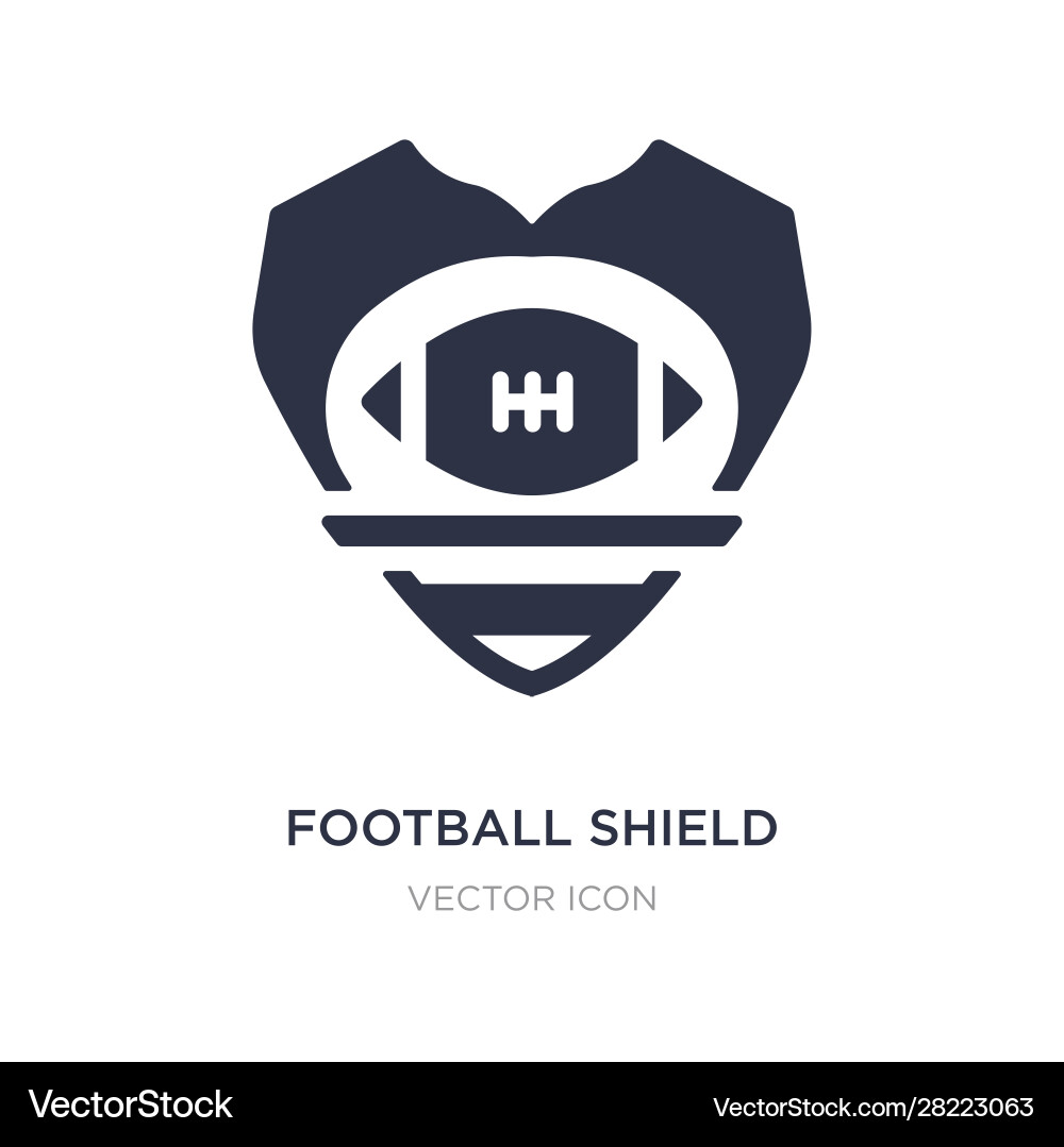 Football shield icon on white background simple Vector Image