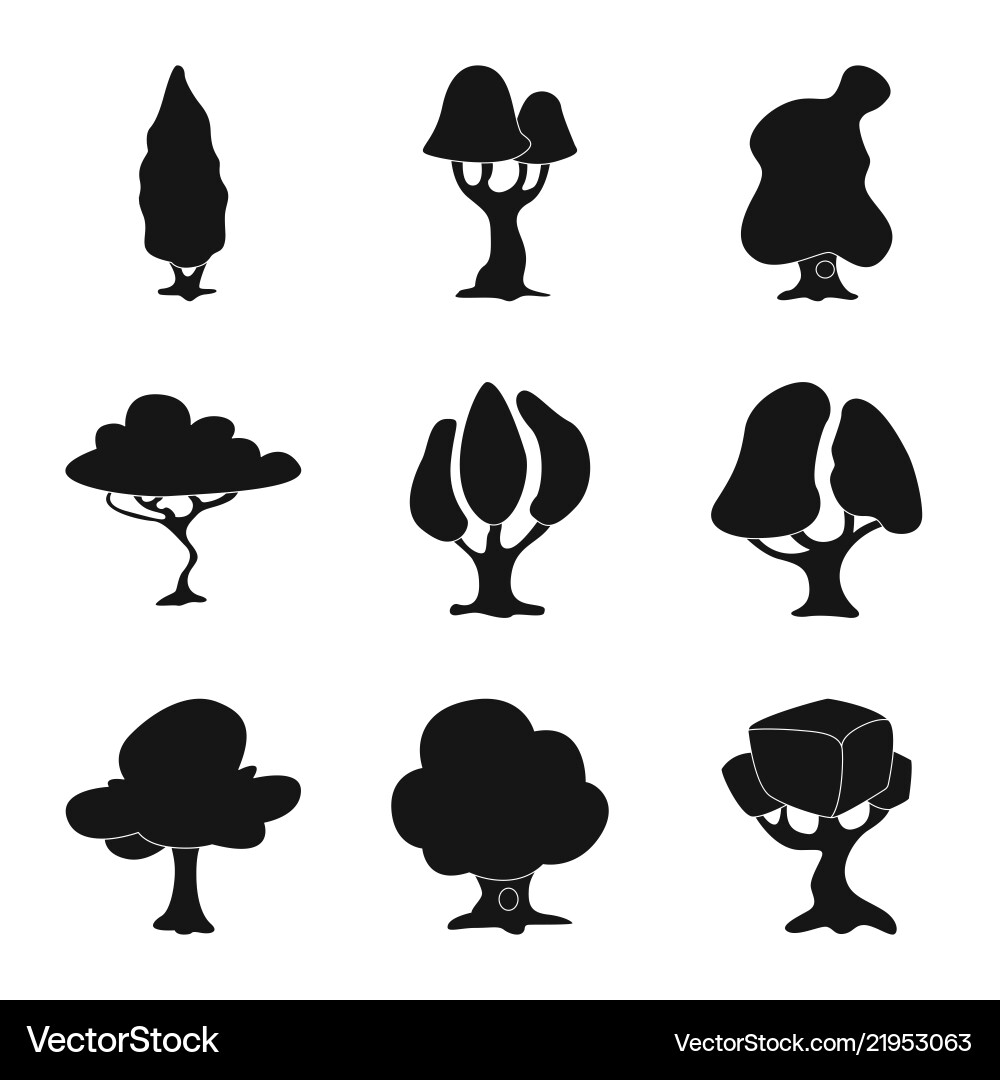 Isolated object of tree and nature sign Royalty Free Vector