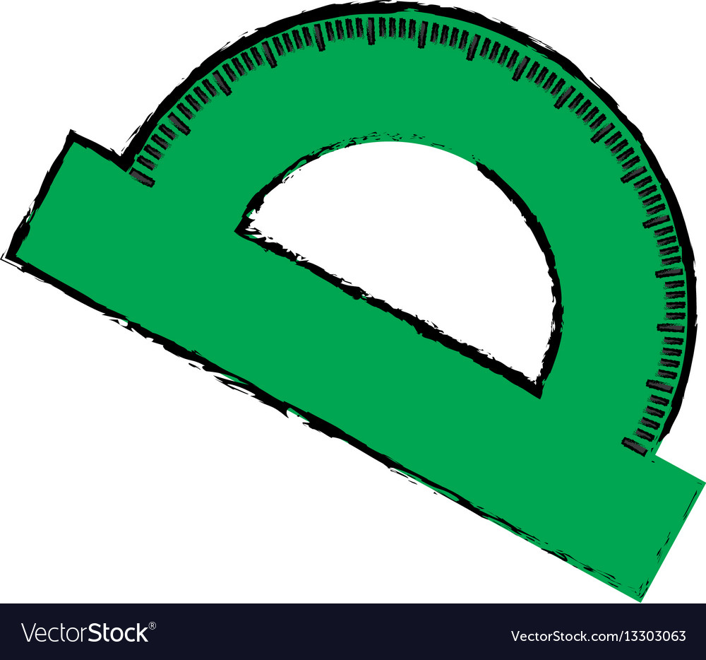 Protractor angle meter Royalty Free Vector Image