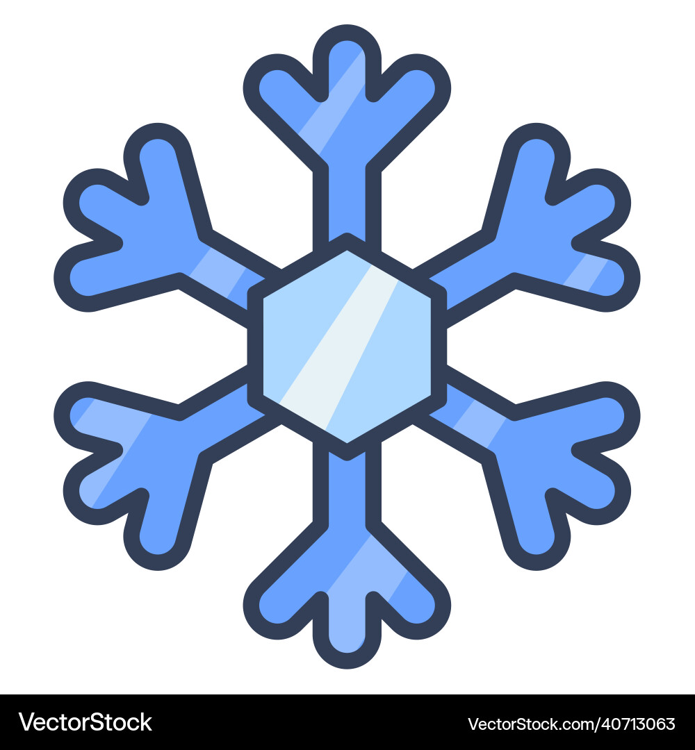 Snow frost winter single isolated icon Royalty Free Vector