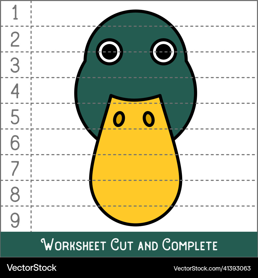 Worksheet game for kids children math puzzles cut Vector Image