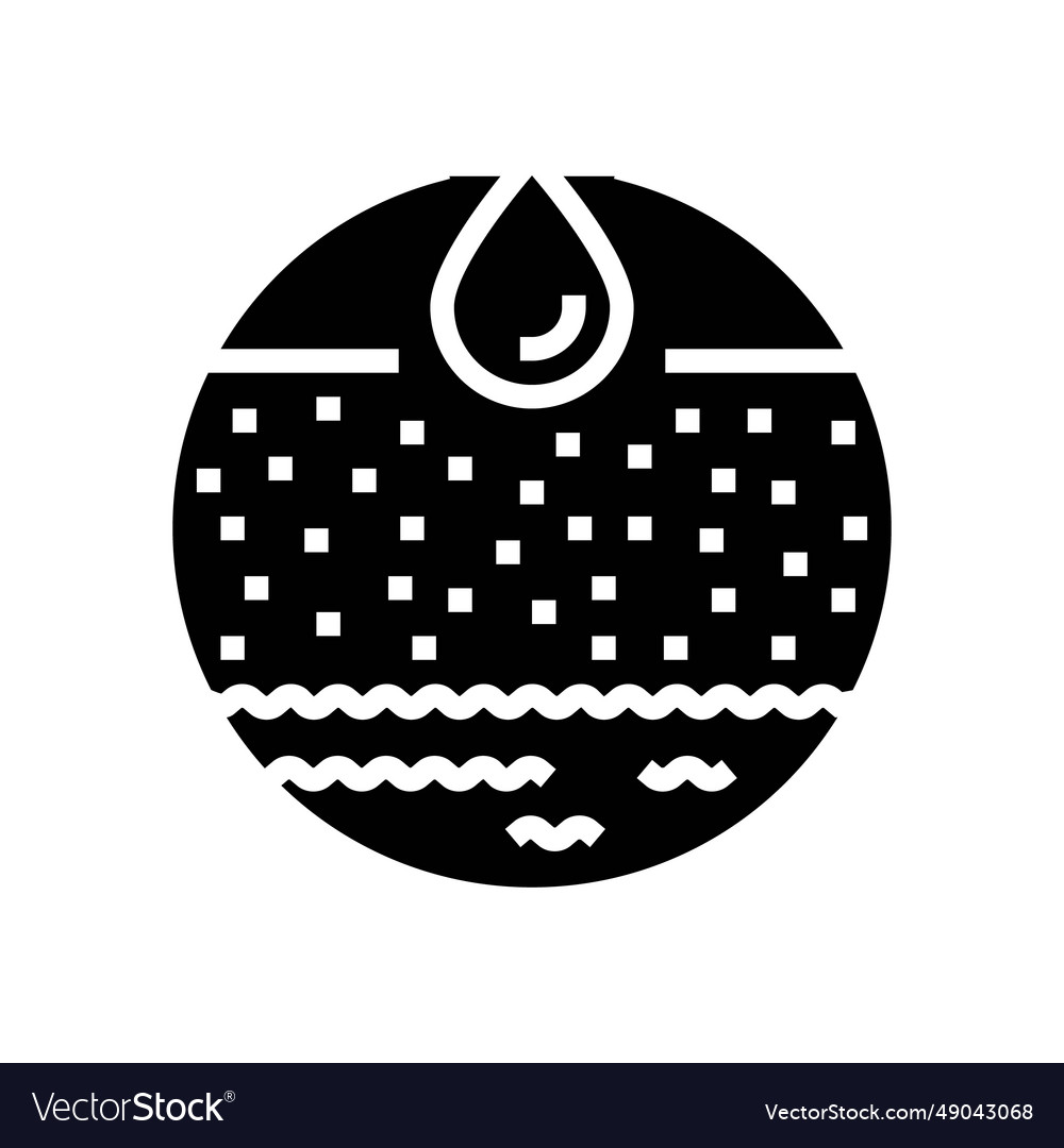 Aquifer analysis hydrogeologist glyph icon Vector Image Aquifer analysis hydrogeologist glyph icon Vector Image