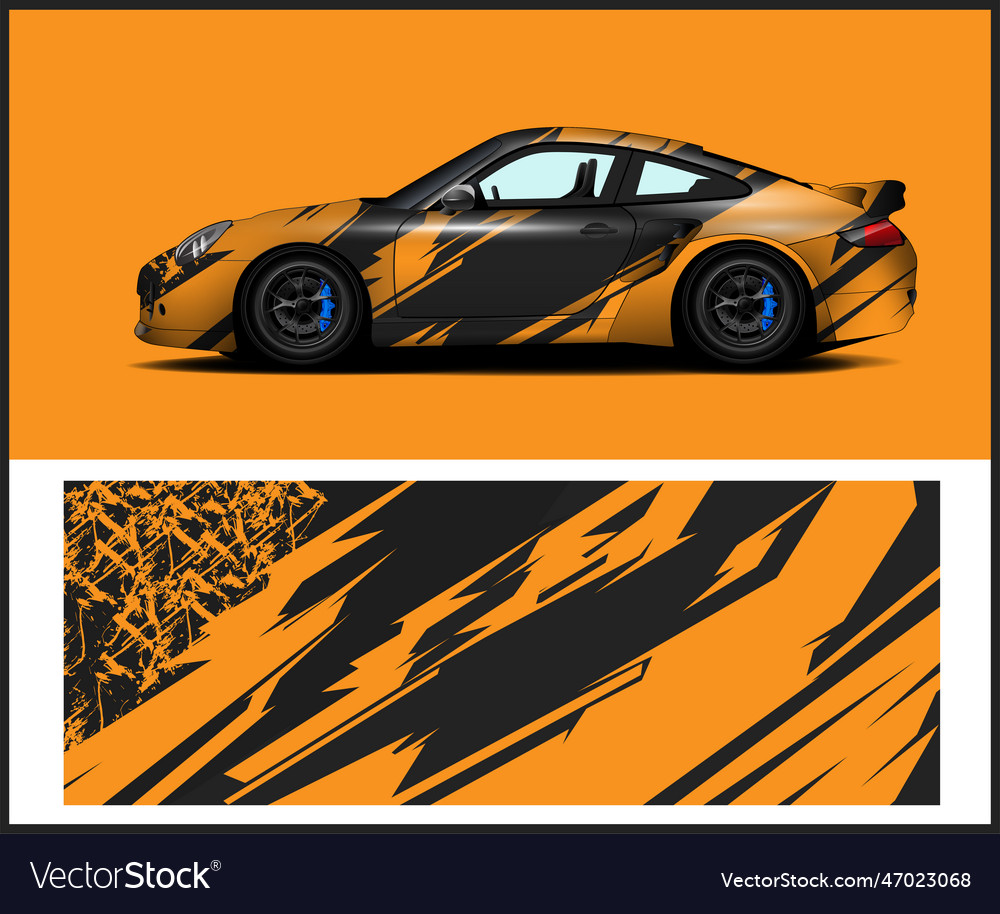Car Wrap Vinyl Sticker Racing Royalty Free Vector Image