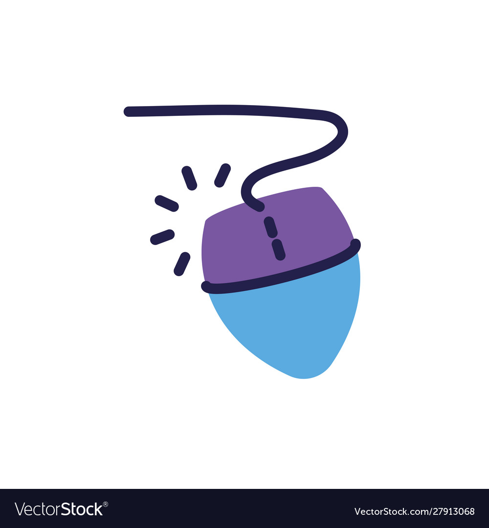 Computer mouse on white background Royalty Free Vector Image