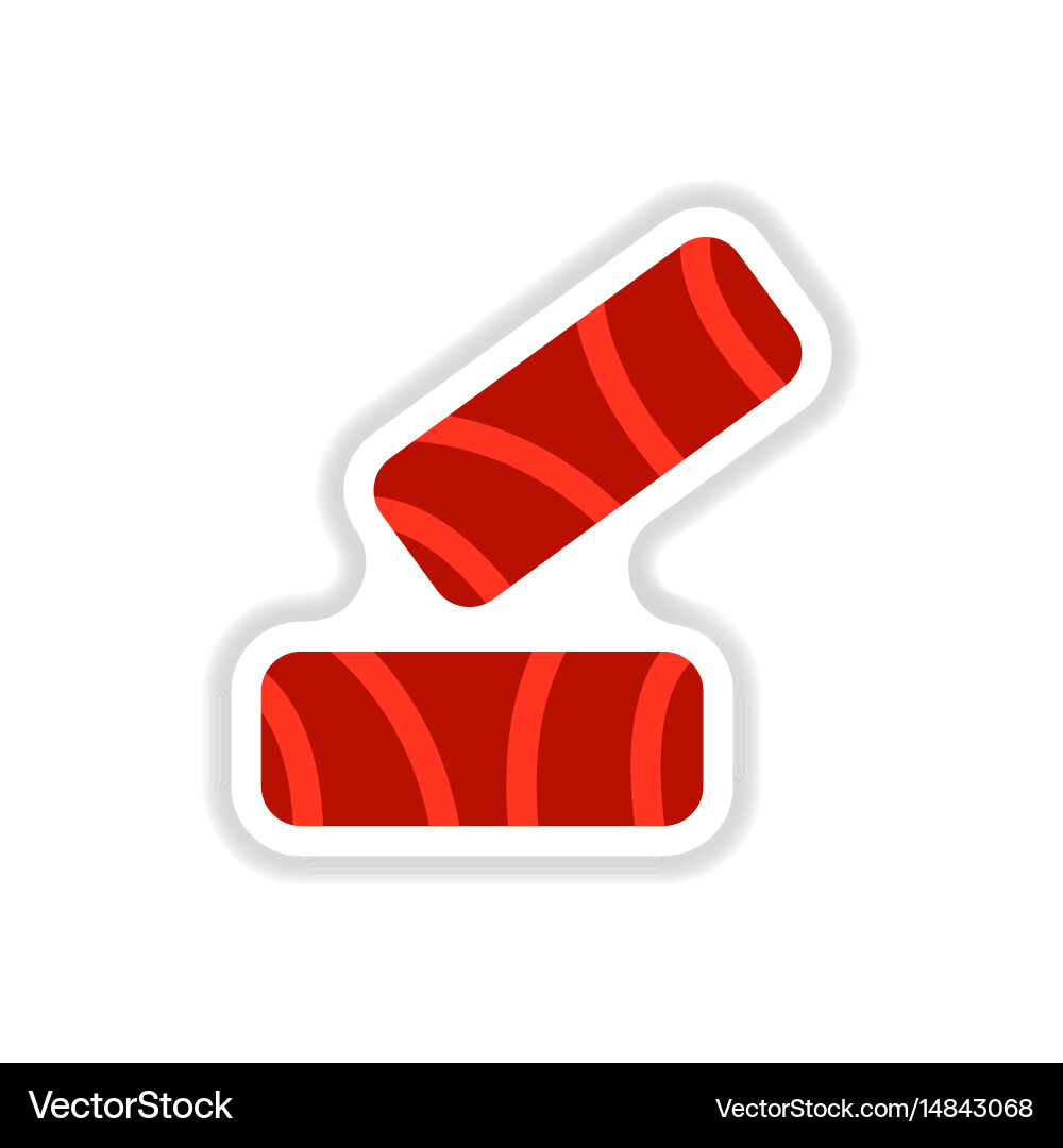 Crisp pastry pie sticker Royalty Free Vector Image