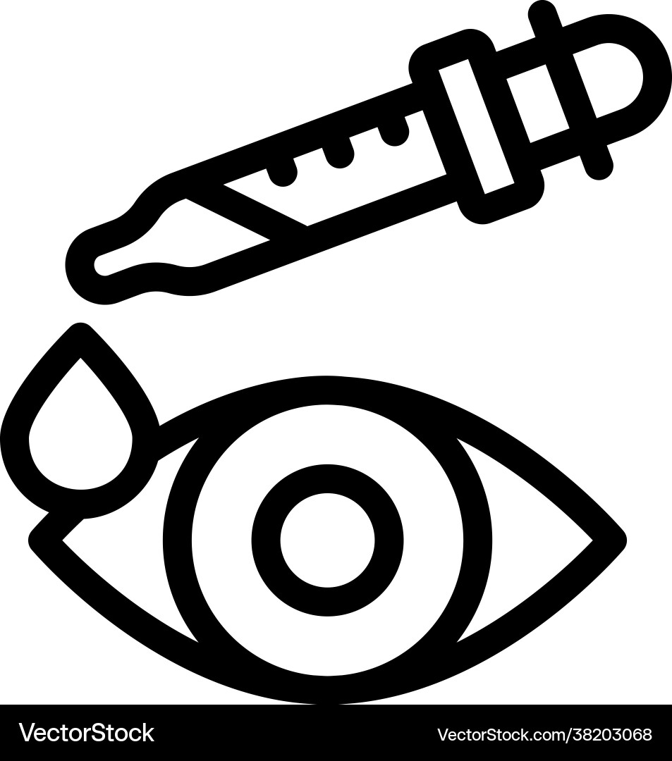 Eye drops Royalty Free Vector Image - VectorStock