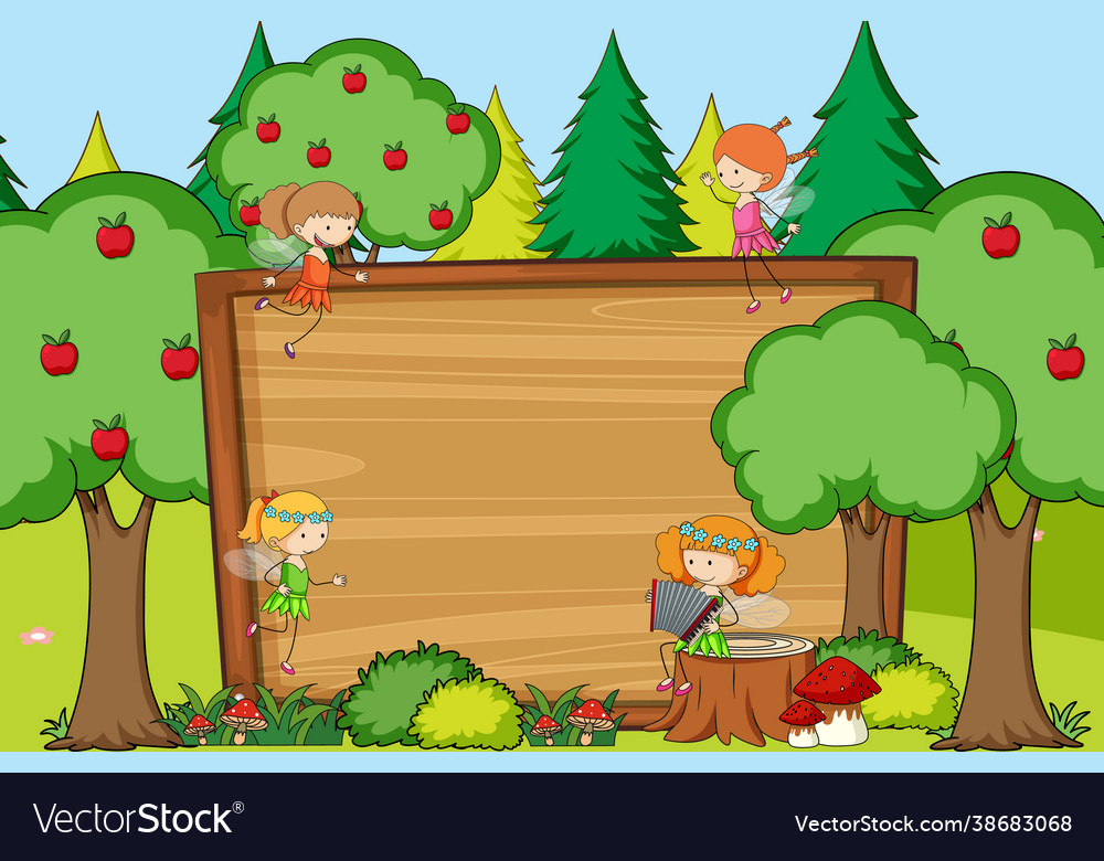 Fairy tale banner template Royalty Free Vector Image