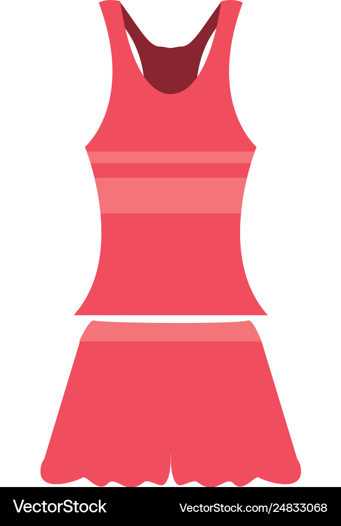 Female tennis uniform clothes Royalty Free Vector Image