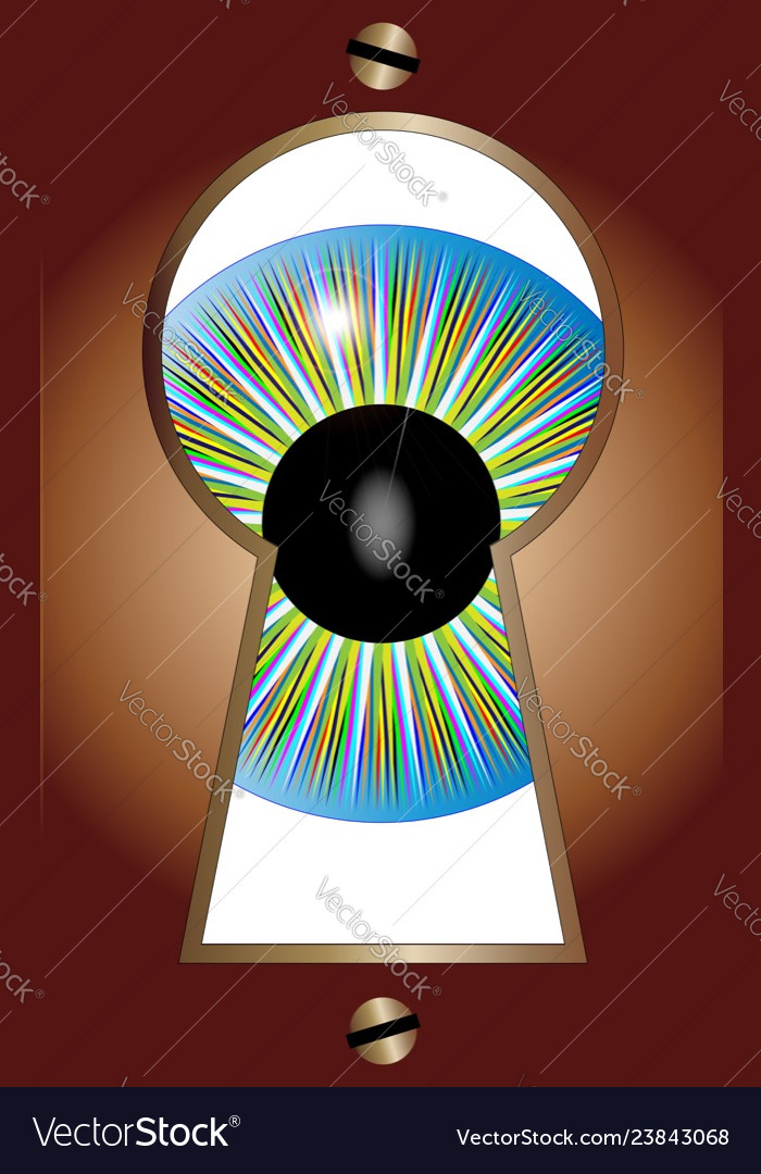 Keyhole eye Royalty Free Vector Image - VectorStock