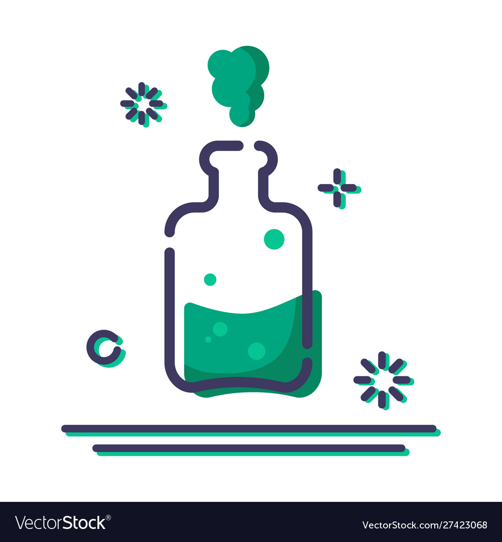 Laboratory flasks icon set Royalty Free Vector Image