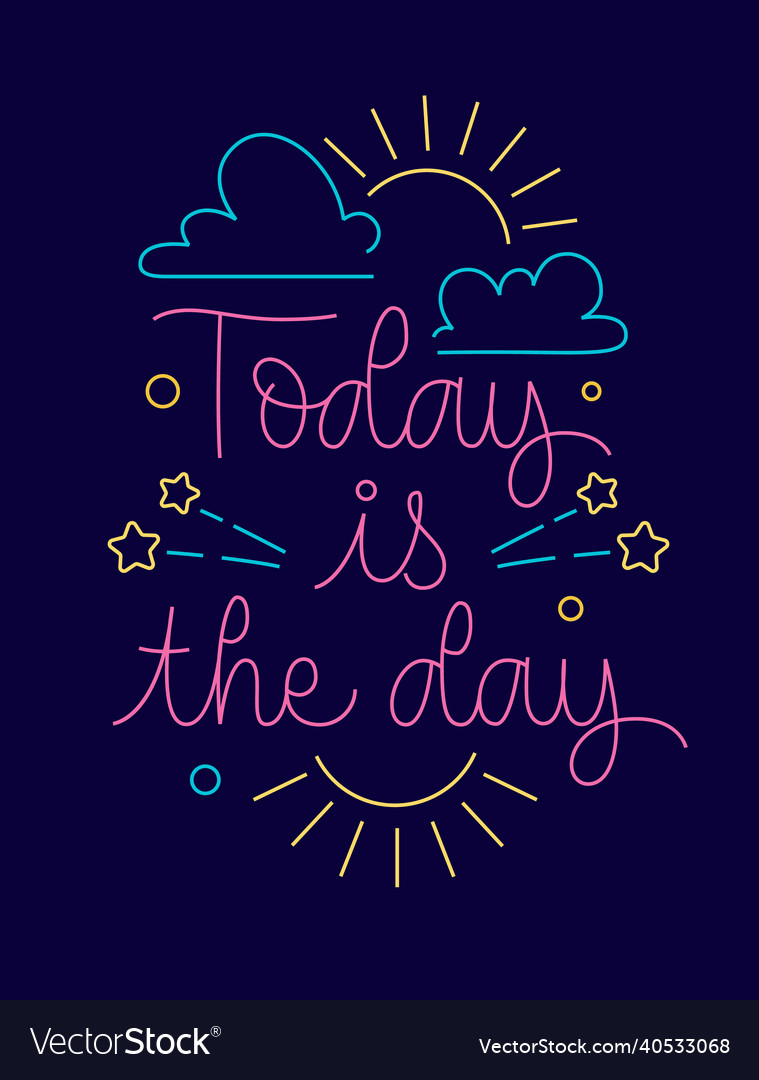 Linear today is the day banner Royalty Free Vector Image