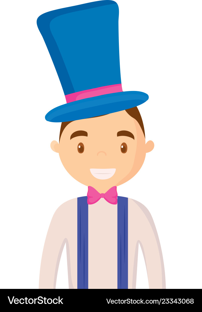 Magincian circus avatar character Royalty Free Vector Image