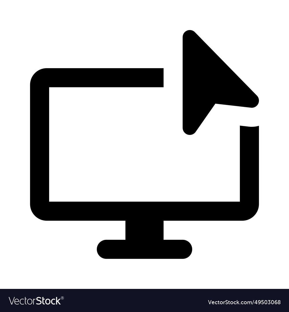 Monitor input controls the on-screen cursor Vector Image