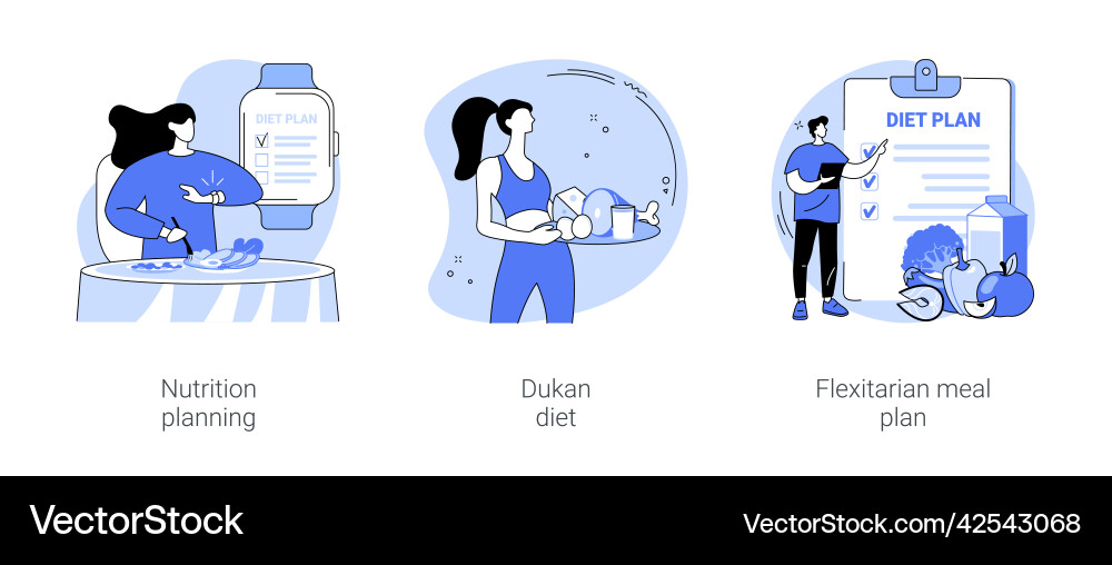 Nutrition planning isolated cartoon Royalty Free Vector