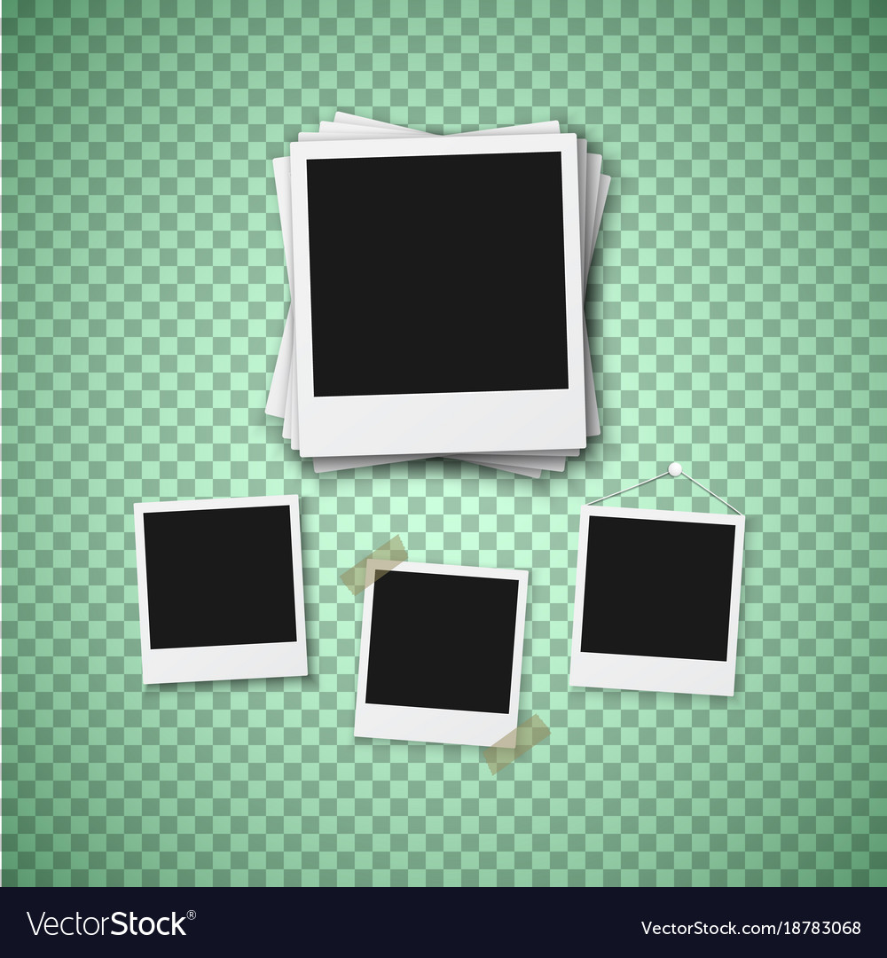 Photo realistic instant frame template Royalty Free Vector Photo realistic instant frame template Royalty Free Vector