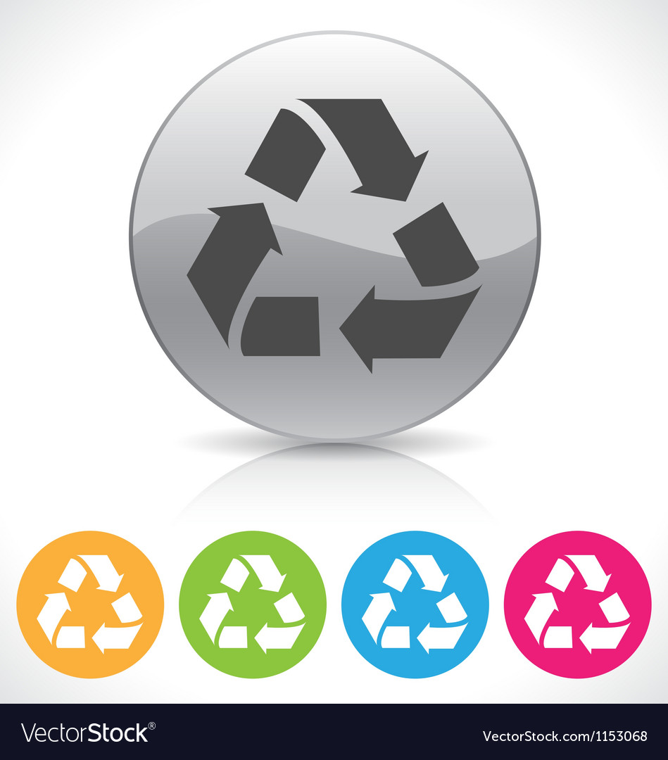 Recycle button Royalty Free Vector Image - VectorStock