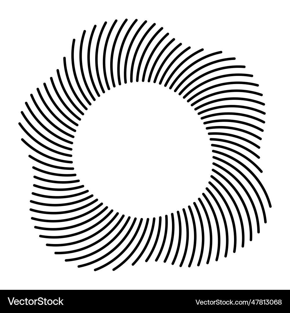 Round striped logo lines in circle form abstract Vector Image