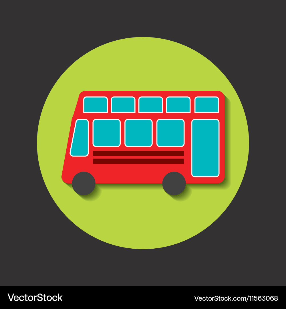 Transport bus vehicle icon Royalty Free Vector Image