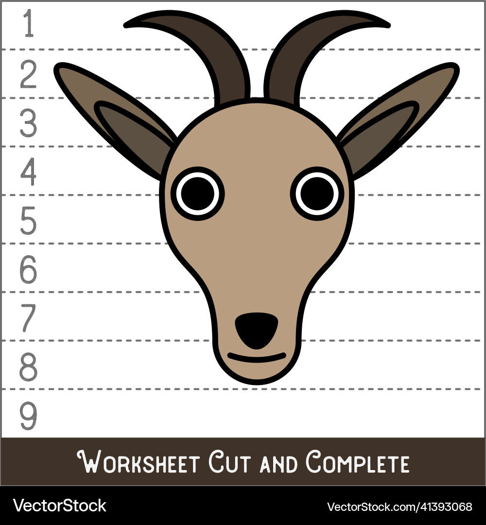 Worksheet game for kids children math puzzles cut Vector Image