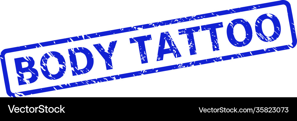 Body tattoo stamp seal with corroded texture Vector Image
