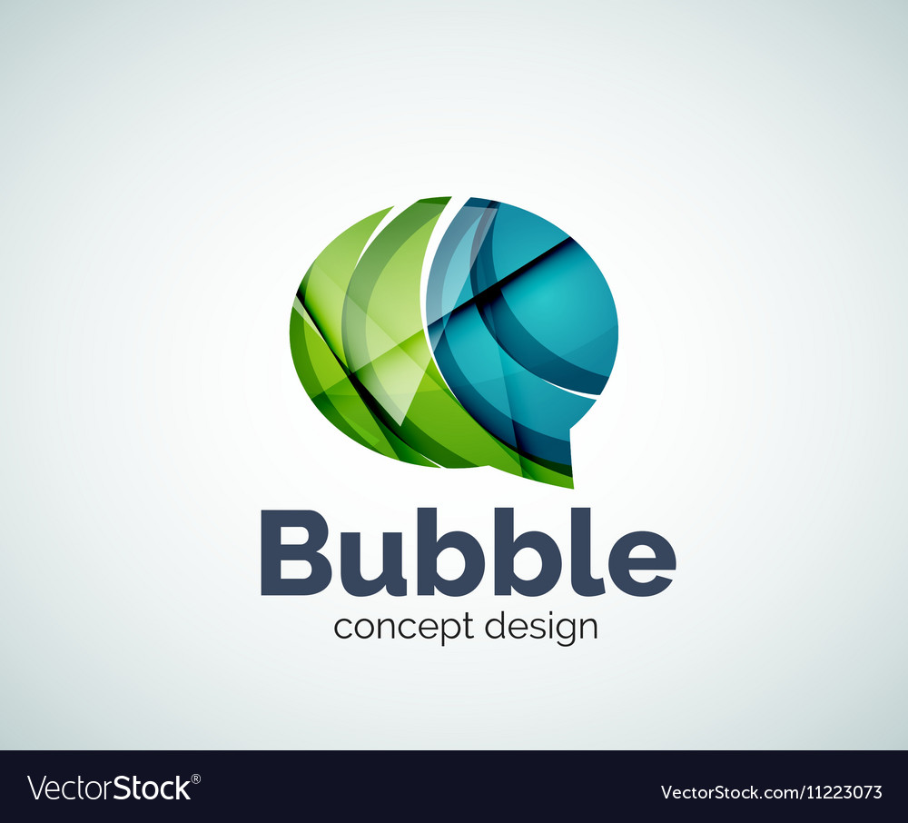 Bubble logo template Royalty Free Vector Image