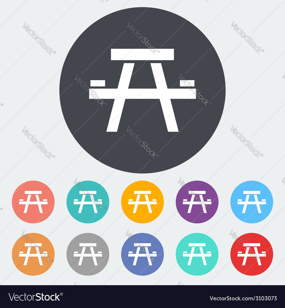 Camping table Royalty Free Vector Image - VectorStock