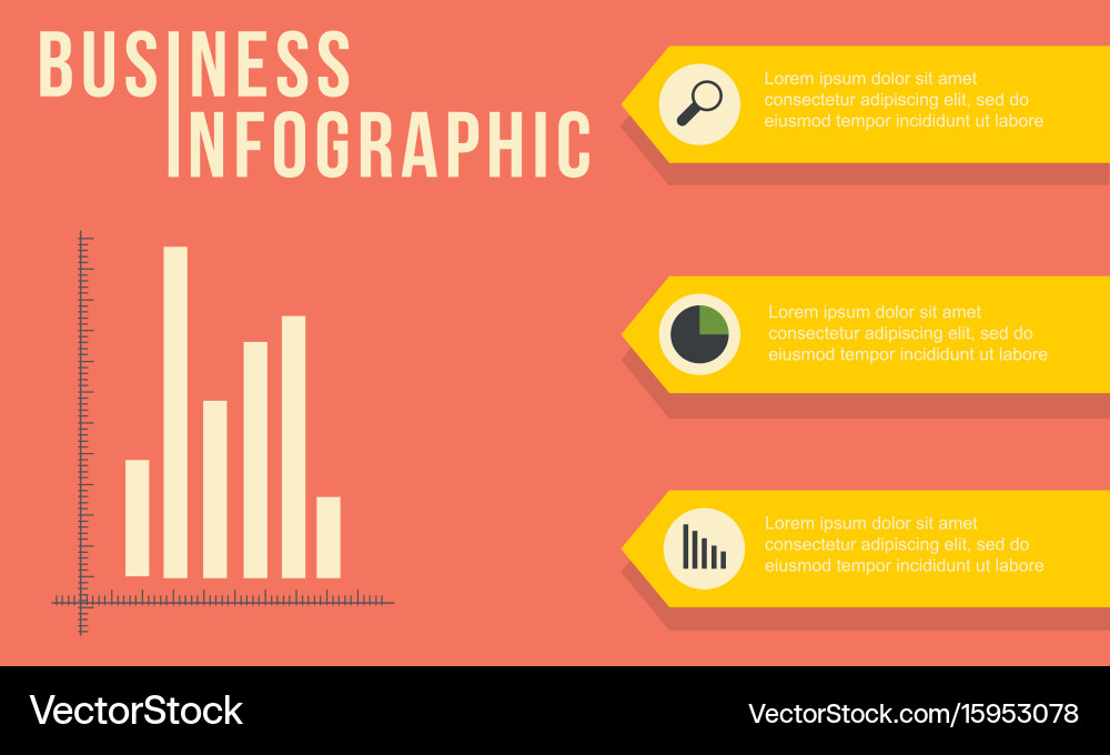 Business infographic graph and icon Royalty Free Vector