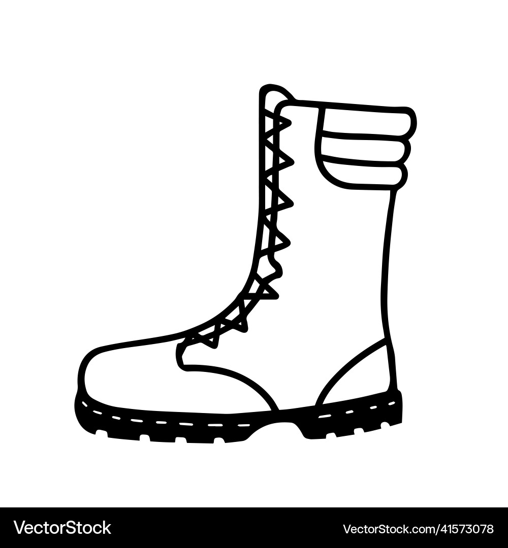Combat Boots Drawing