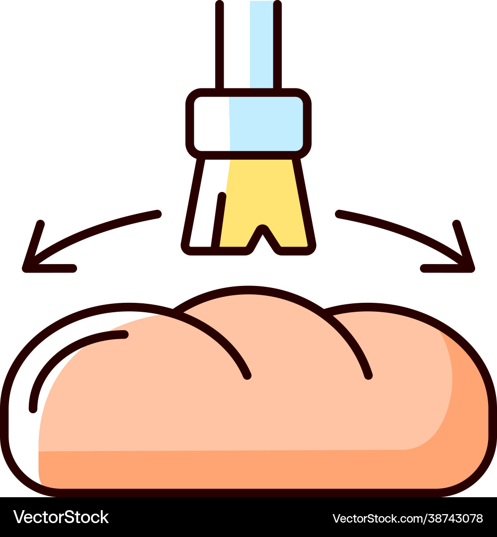 Grease for baking rgb color icon Royalty Free Vector Image